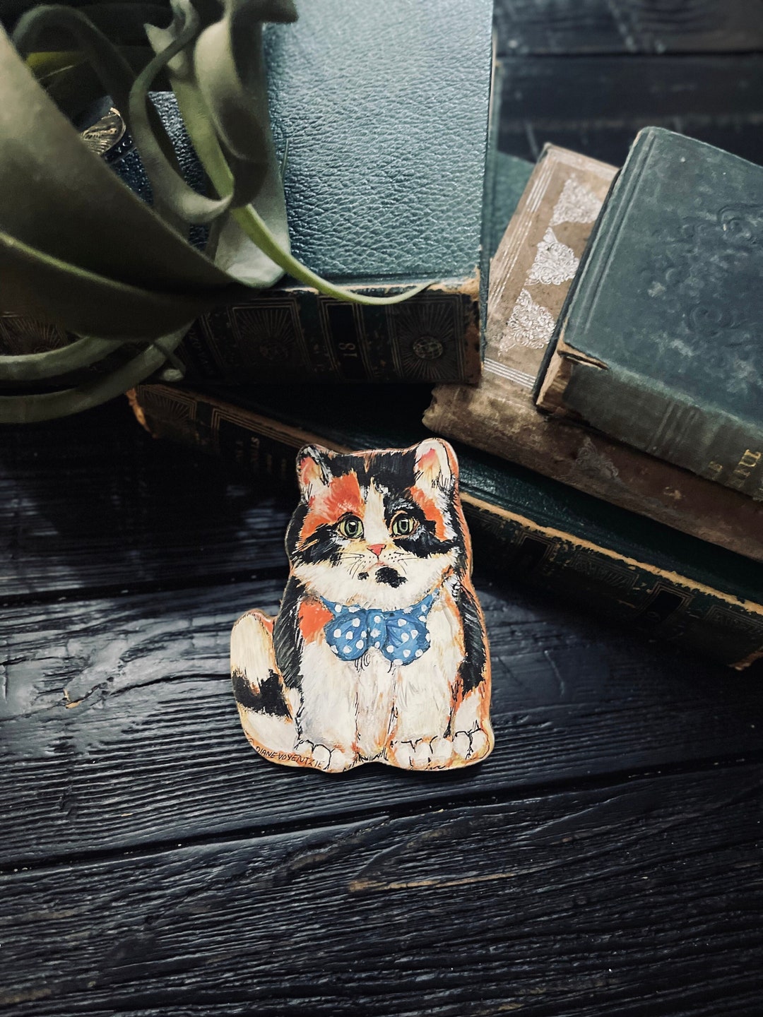 Black and Orange Kitty Cat Miniature Dummy Board by Diane Voyentzie - Etsy