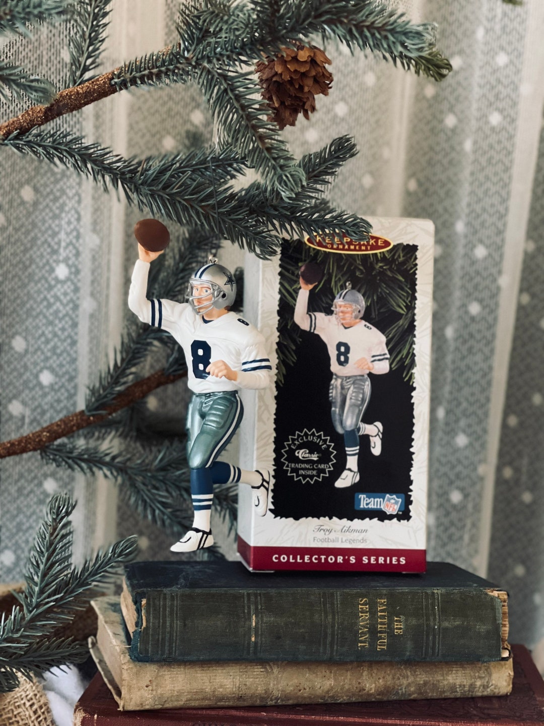 Hallmark troy Aikman Christmas Tree Ornament Collector Series 1996 - Etsy