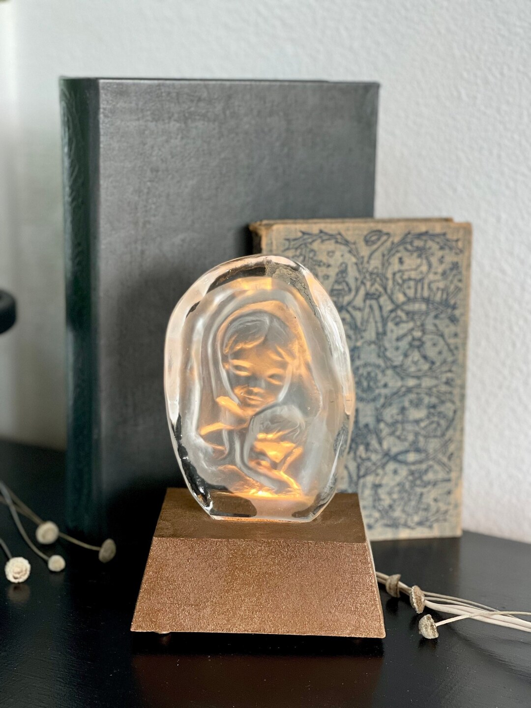 Madonna & Child Glass Night Light by L.E. Smith Glass Co. - Etsy
