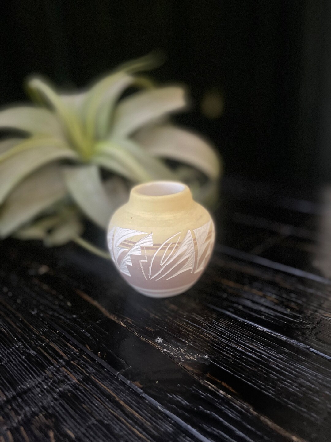 Mesa Verde Navajo Pottery Mini Vase "mountains & Lightning" Signed ...