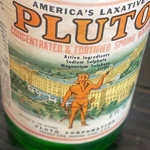 Antique Pluto Water Laxative Apothecary Green Glass Bottle - Etsy