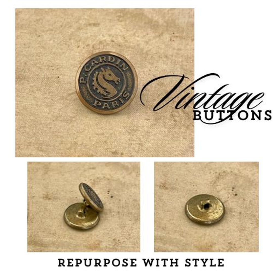 Vintage 1970s Pierre Cardin Paris Buttons 2 Cm Set of 2 / Horse Head ...