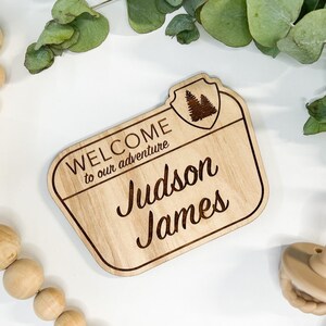 National Park Sign / Baby Announcement Sign / Baby Name Sign / - Etsy