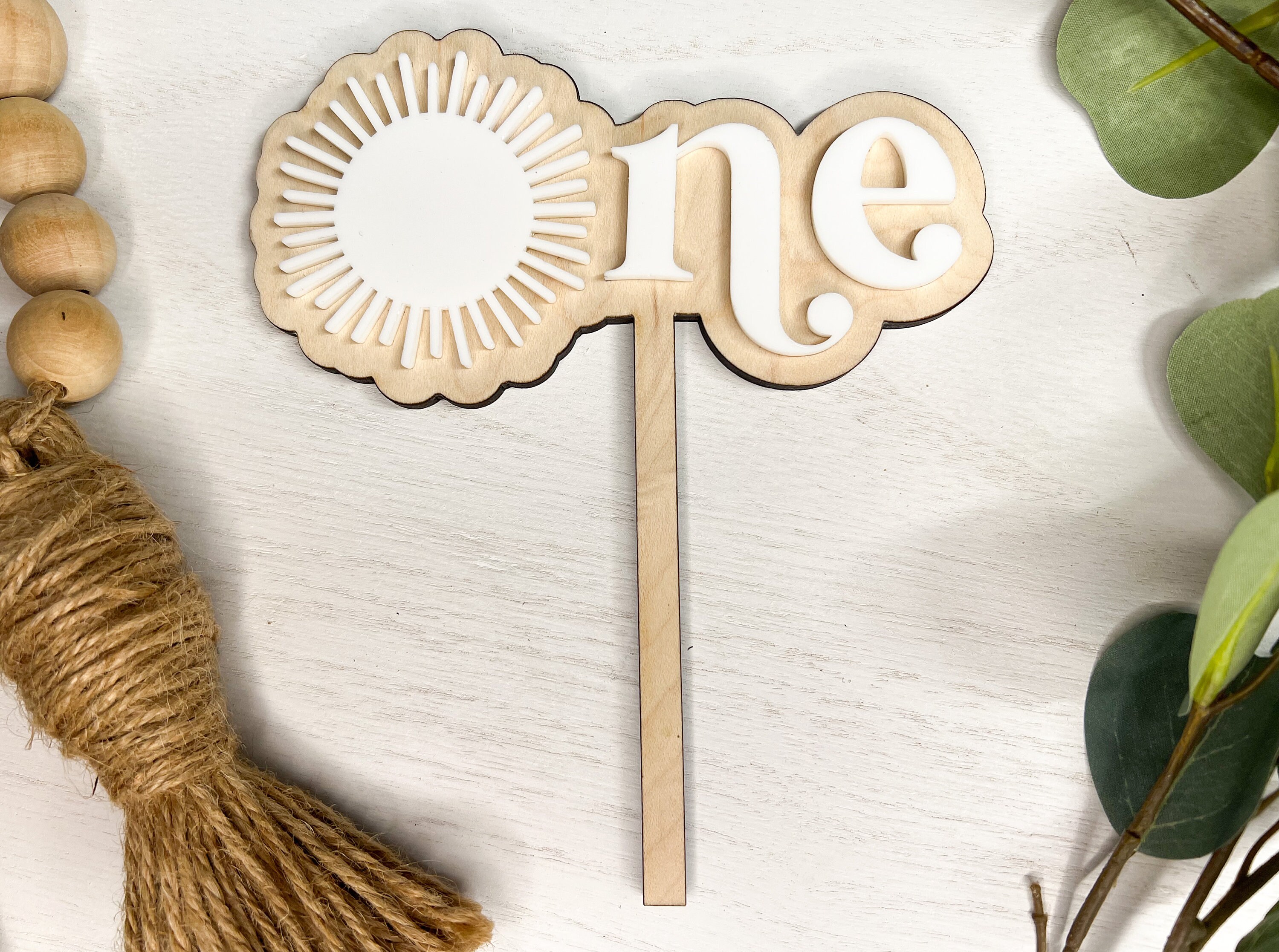 Sun Cake Topper Boho Sun Cake Topper First Trip Around the - Etsy