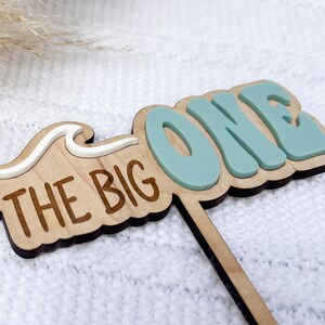 The Big One Wave Birthday Themed Cake Topper, Beach Themed Cake Topper ...