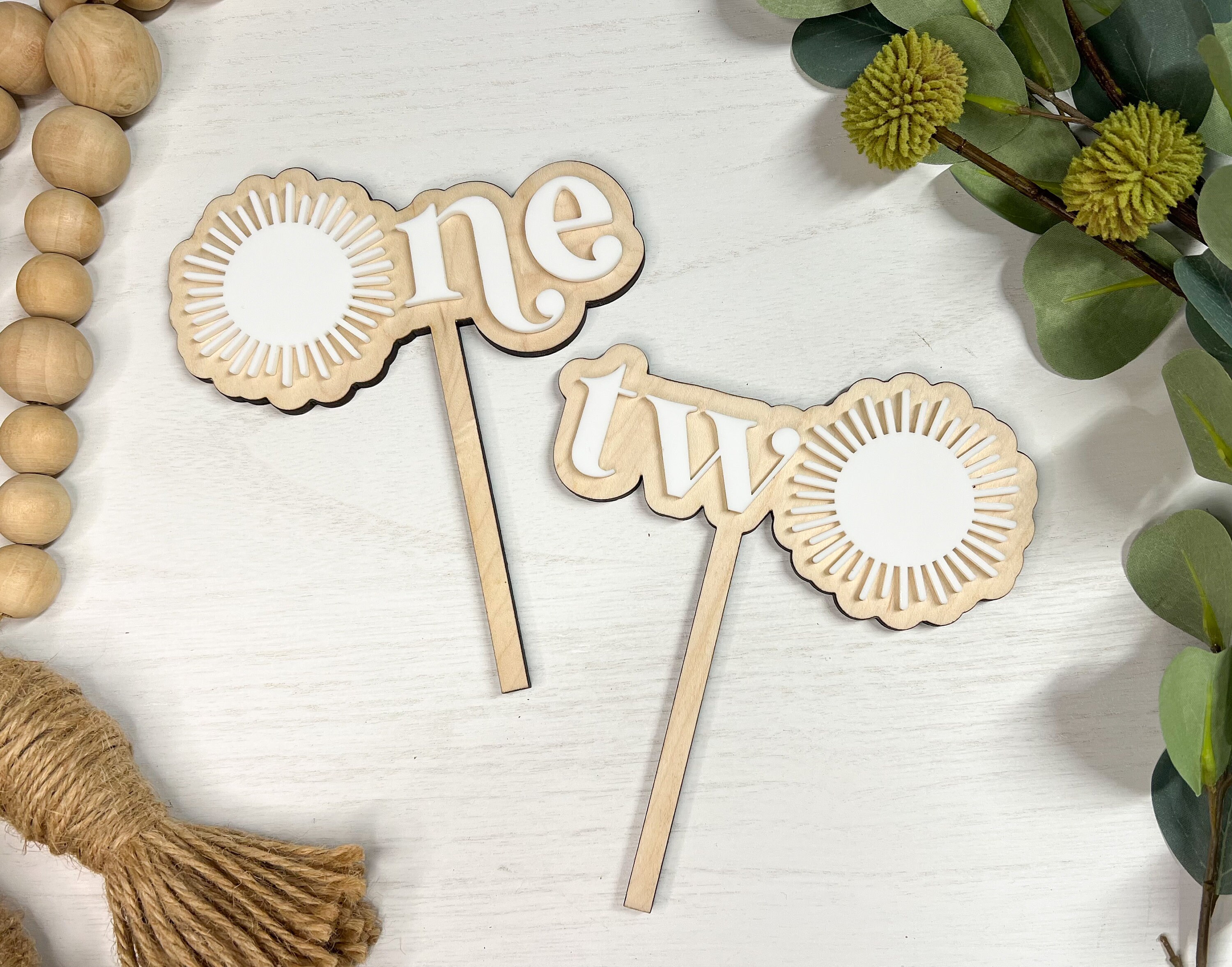 Sun Cake Topper Boho Sun Cake Topper First Trip Around the - Etsy