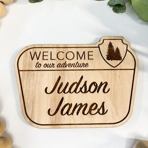 National Park Sign / Baby Announcement Sign / Baby Name Sign / - Etsy