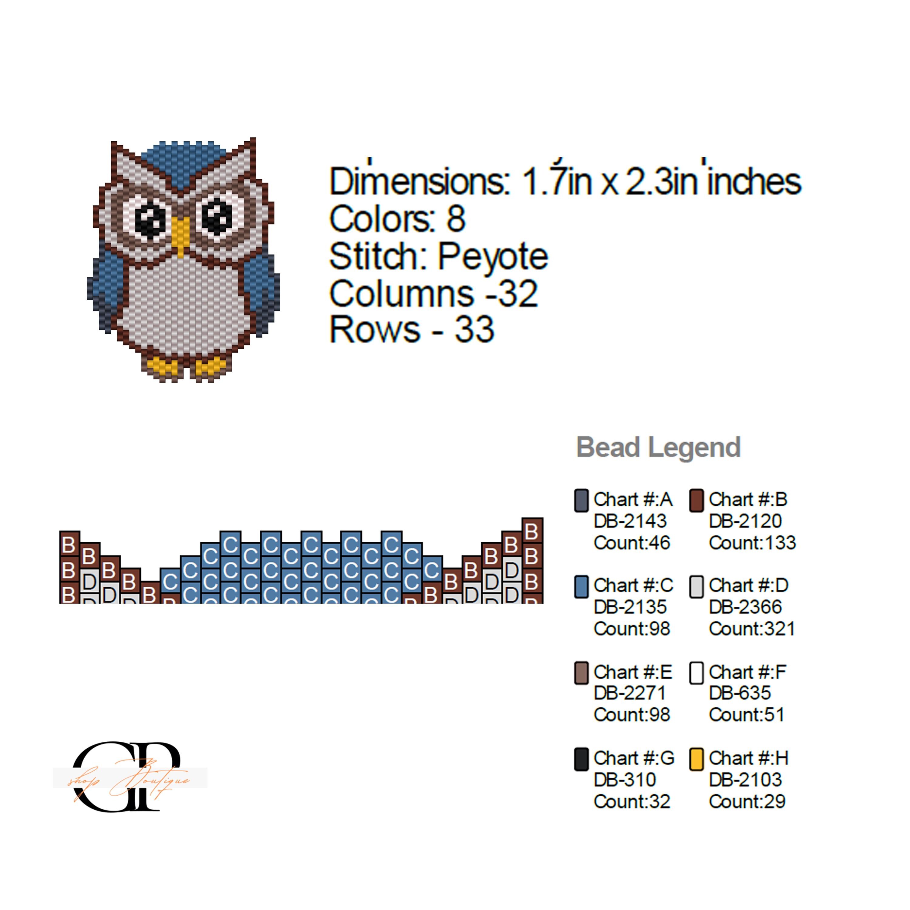PDF Pattern– Peyote "zoo" 4 Unique Cute Animal Designs. A Mini Beading ...