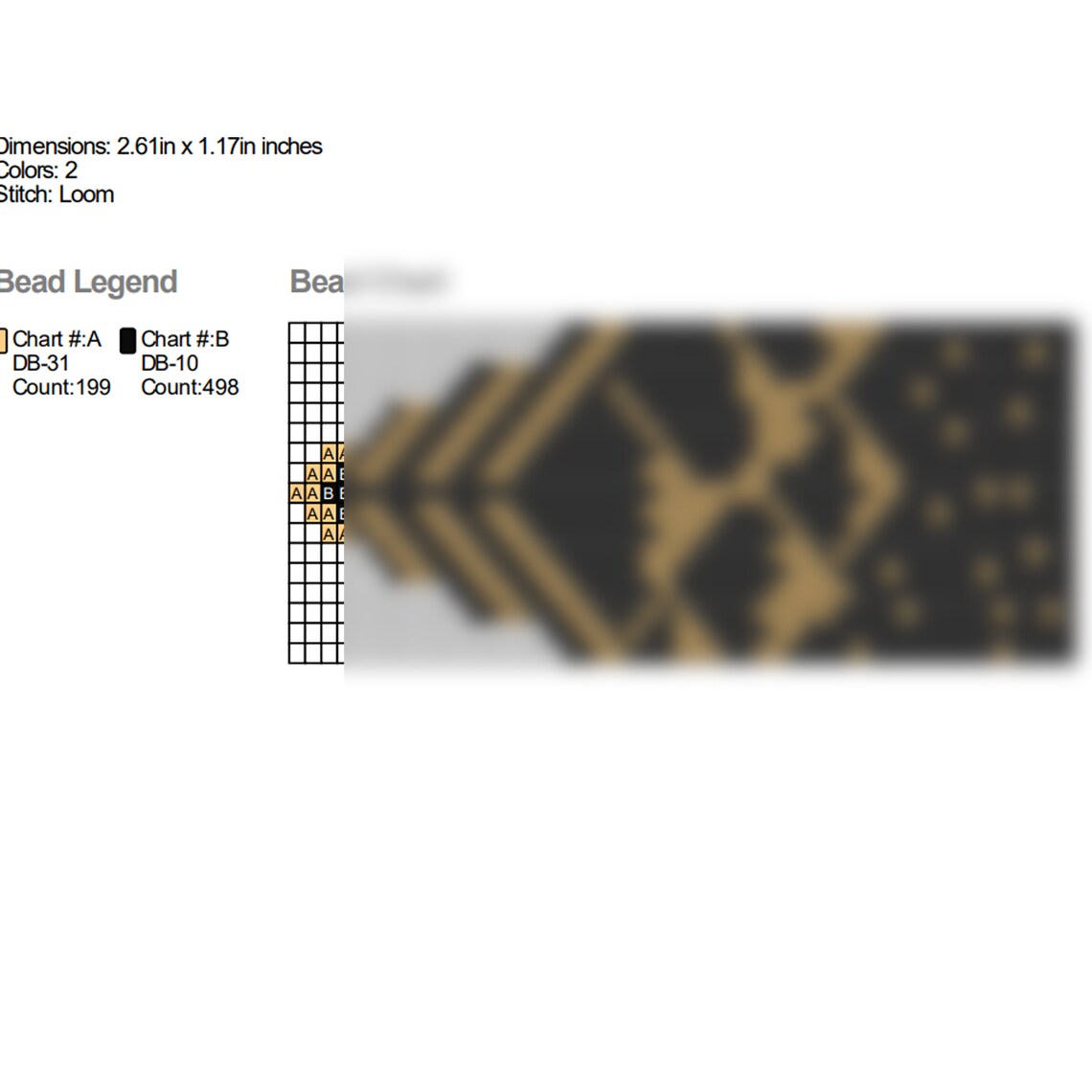 PDF Pattern Long Earrings "golden Moon" Black and Gold Stitch Pattern ...