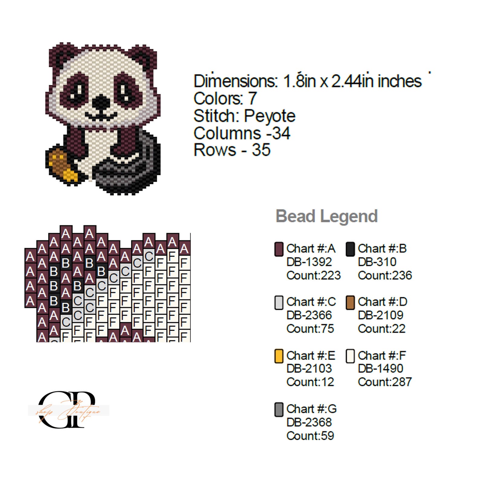 PDF Pattern– Peyote "zoo" 4 Unique Cute Animal Designs. A Mini Beading ...