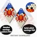 Crab Beaded Earrings Pattern: Brick Stitch Sea Inhabitants (PDF Pattern ...