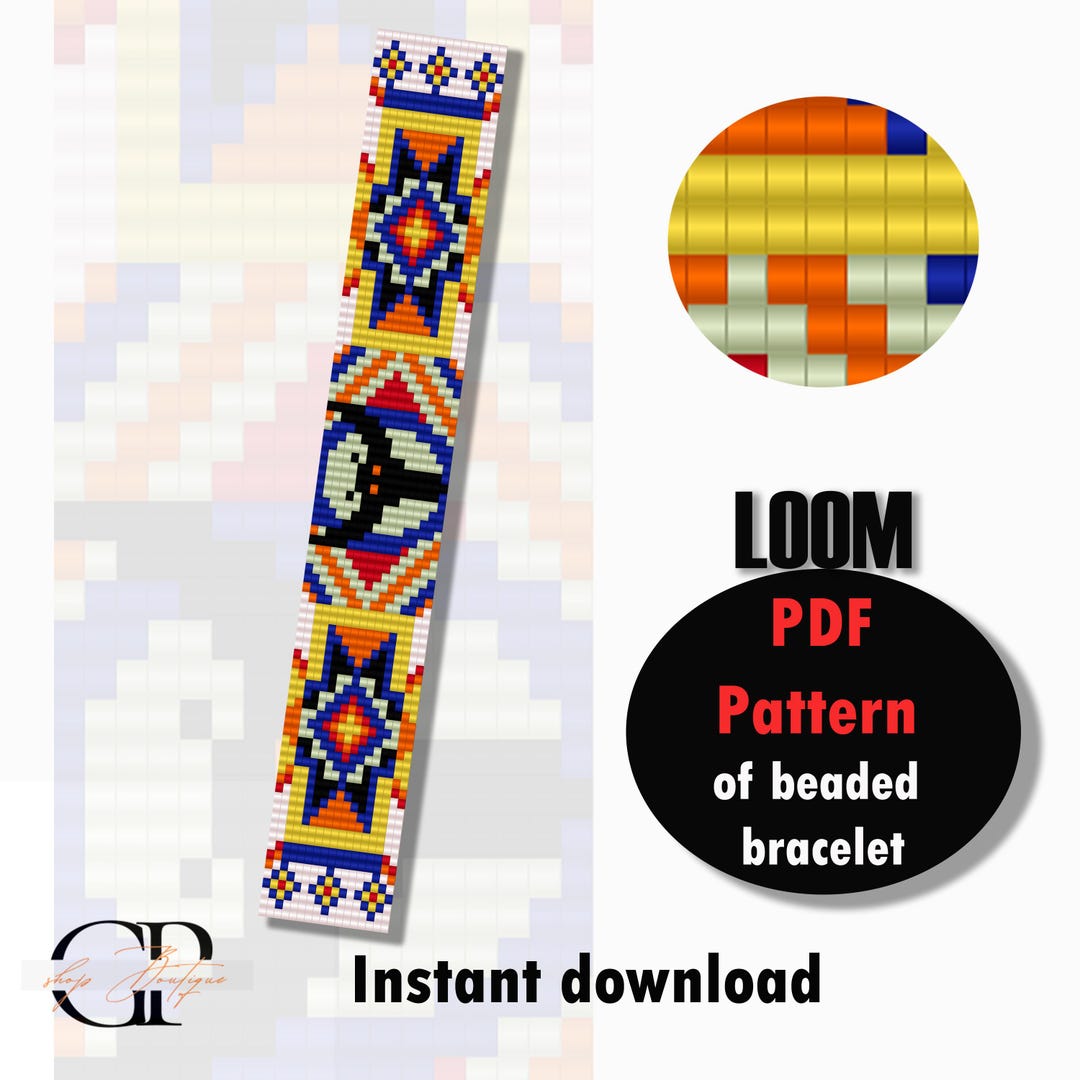 PDF Pattern – LOOM Beaded Bracelet " Sight". PDF Pattern of Bracelet ...