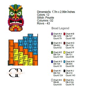 PDF Pattern – Peyote "tiki " 3 Cute Beaded Tiki Pattern to Create Three ...