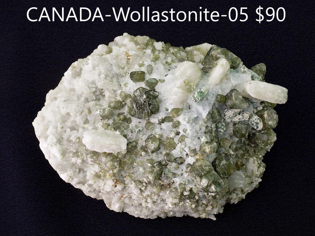 Rocks and Minerals - Wollastonite and Diopside From Quebec, Canada ...