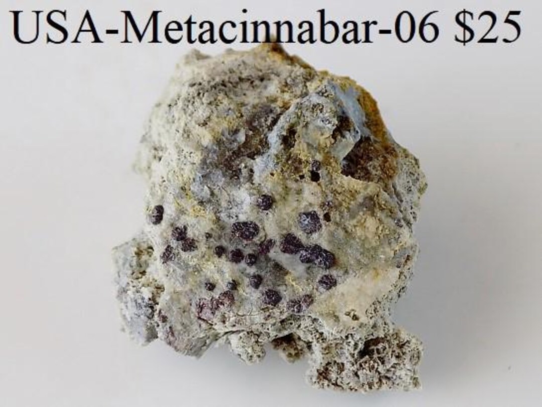 Rocks and Minerals Metacinnabar From California, USA usa-metacinnabar-06 - Etsy