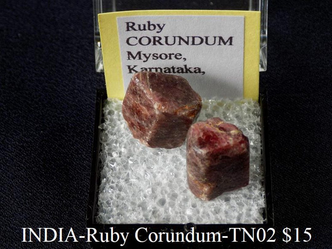 Rocks and Minerals - RUBY CORUNDUM From India (india-ruby Corundum-tn01 ...