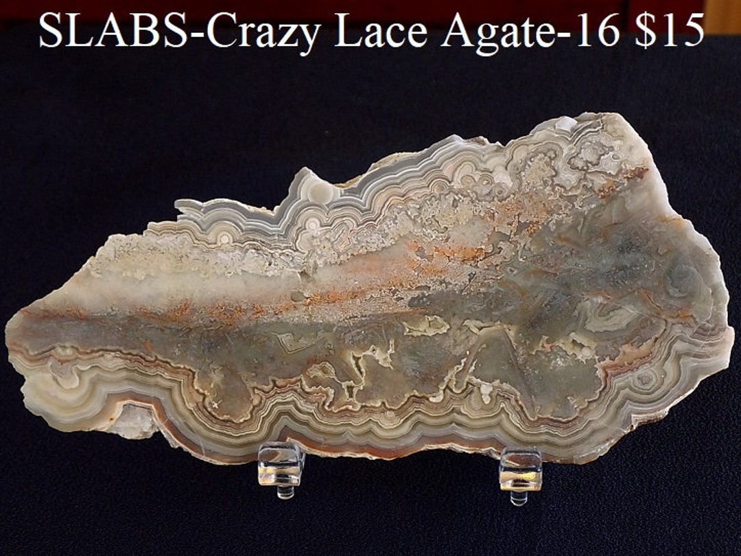 SLABS - Crazy Lace Agate From Mexico (slabs-crazy Lace Agate-01) - Etsy