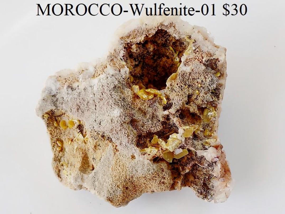 Rocks and Minerals - WULFENITE From Morocco (morocco-wulfenite-01) - Etsy