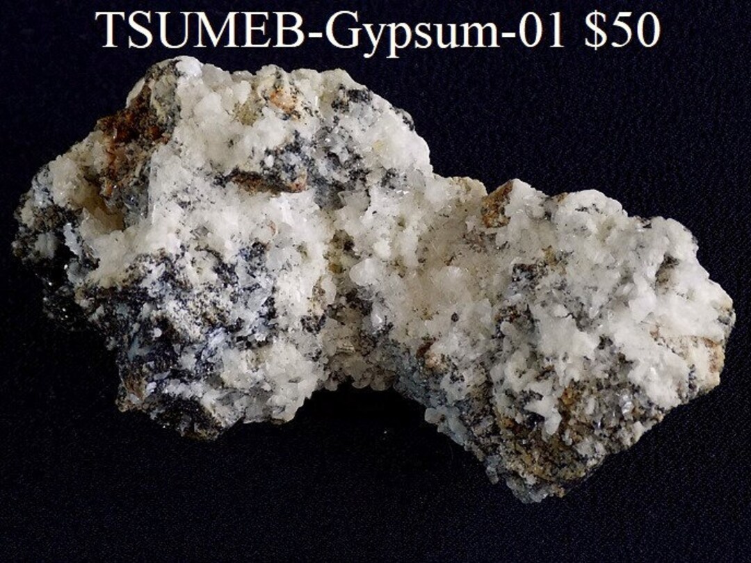 Rocks and Minerals - GYPSUM From Tsumeb, Namibia (tsumeb-gypsum-01) - Etsy