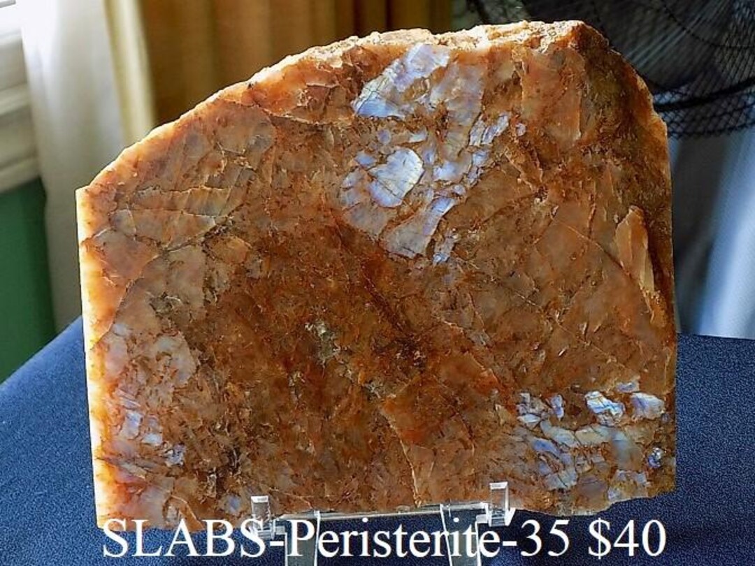 Slabs - Fish Scale PERISTERITE From Ontario, Canada (slabs-peristerite ...