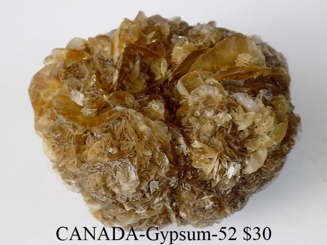 Rocks and Minerals Gypsum From Manitoba, Canada canada-gypsum-52 - Etsy