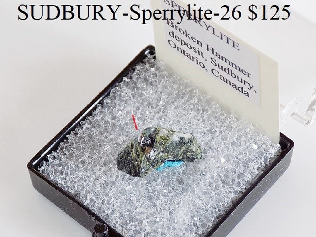 Rocks and Minerals - SPERRYLITE From Broken Hammer Deposit, Sudbury ...