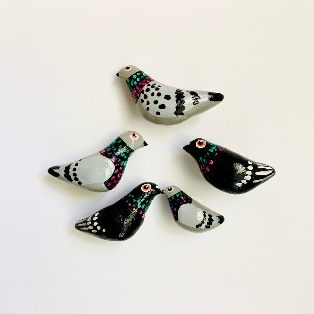Set of 5 Pigeon Magnets - Etsy