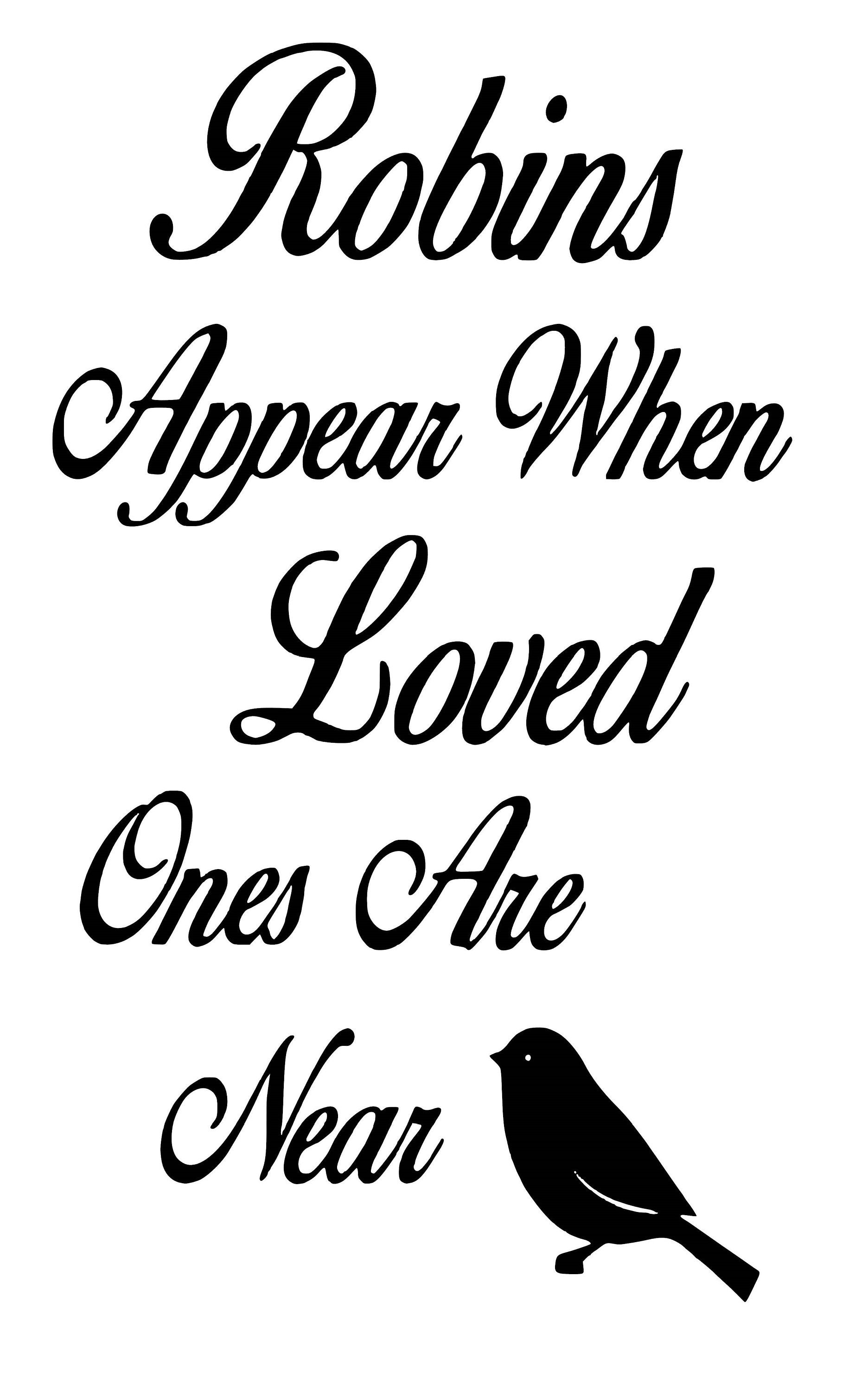 Robins Appear When Loved Ones Are Near Wine Bottle Decal for - Etsy Ireland