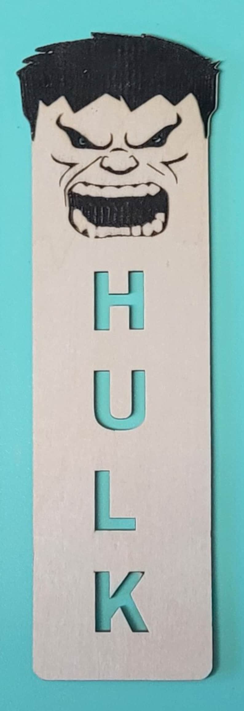 Laser Cut Wooden Superhero Themed Bookmark - Etsy UK