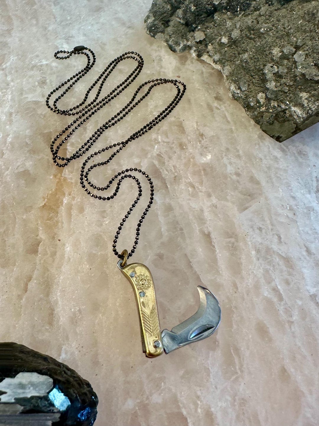 Mini Scythe Necklace - Etsy