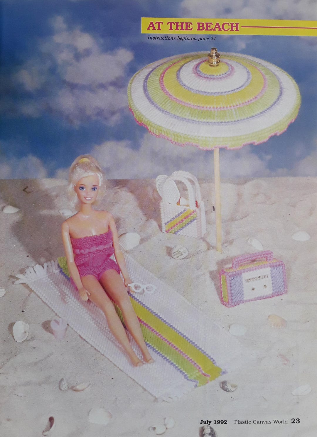DIY Fun at the Beach Plastic Canvas Pattern - Etsy