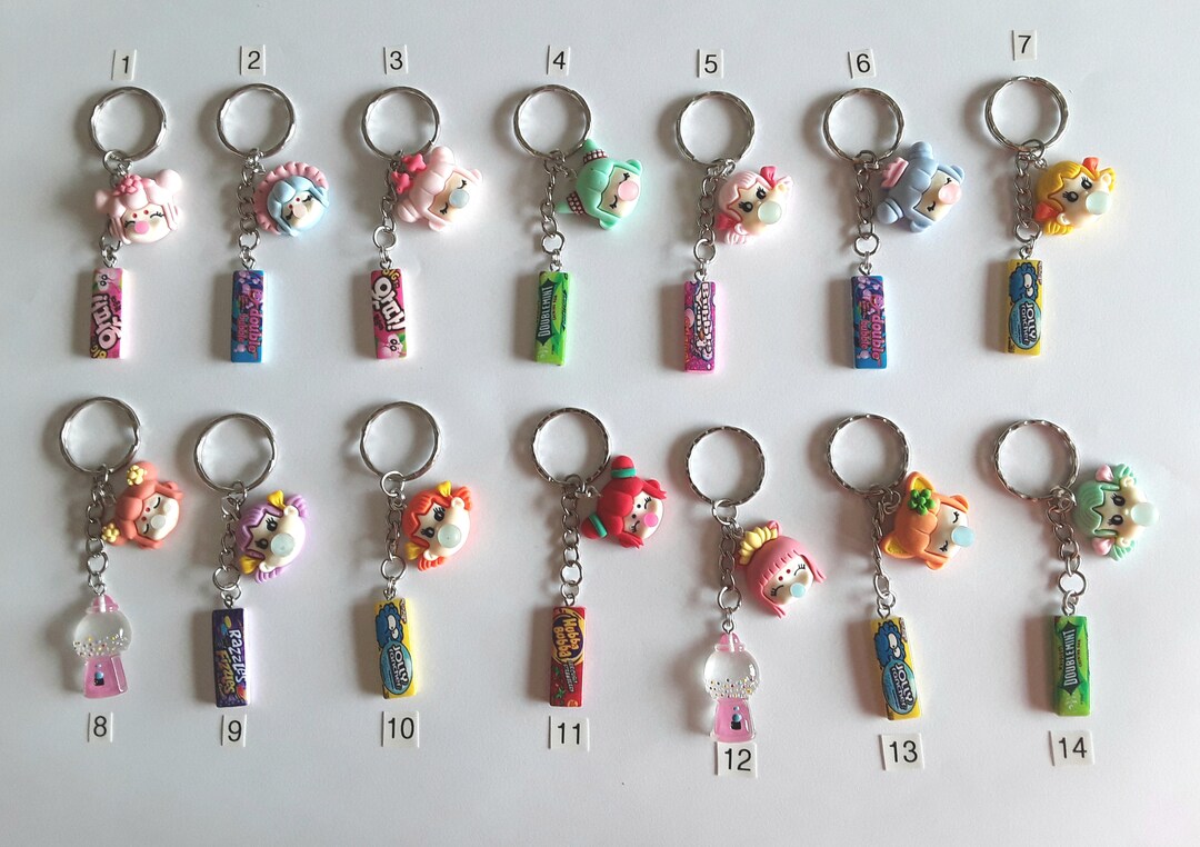 Resin Bubble Blowing Girl Keychains - Etsy