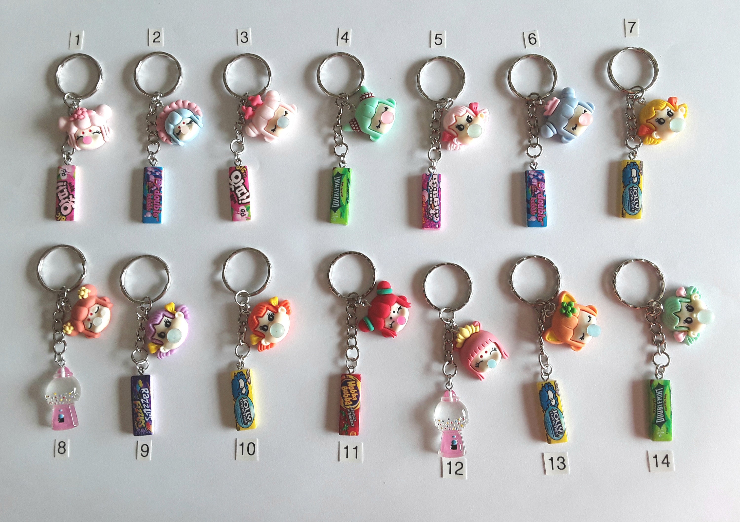 Resin Bubble Blowing Girl Keychains - Etsy