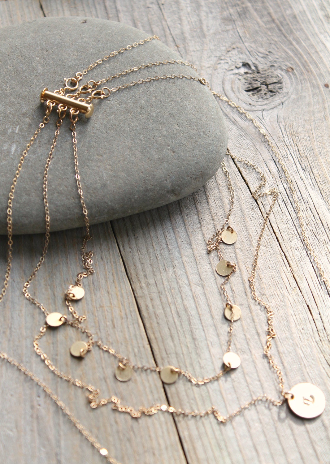Detangling Layered Necklace Spacer Clasp, Gold, Silver or Rose Gold, No ...