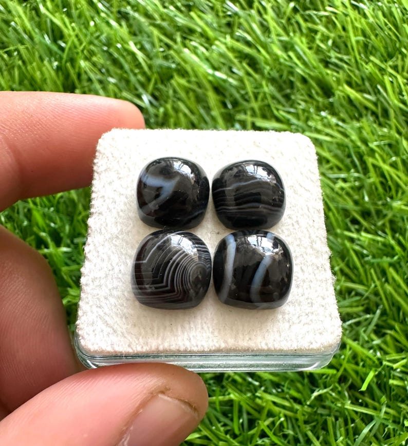 Multi Onyx 10mm Cushion Cabochons: Natural Gemstone Lot - Etsy