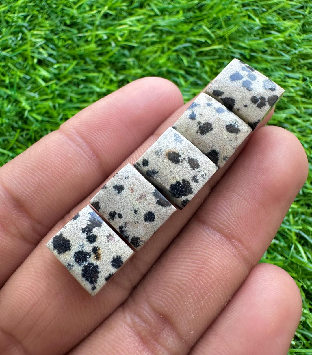 Dalmatian Jasper Rectangle Cabochons: Loose Gemstone Lot (10x12mm) - Etsy