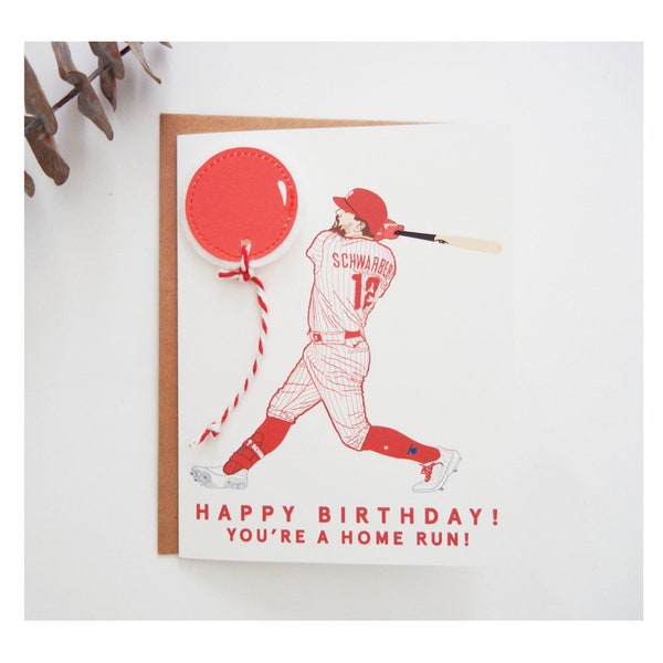 Philadelphia Phillies Birthday Card - Etsy