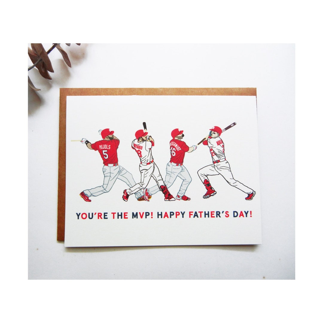 St. Louis Cardinals Father's Day Baseball Illustration Card /you're the ...