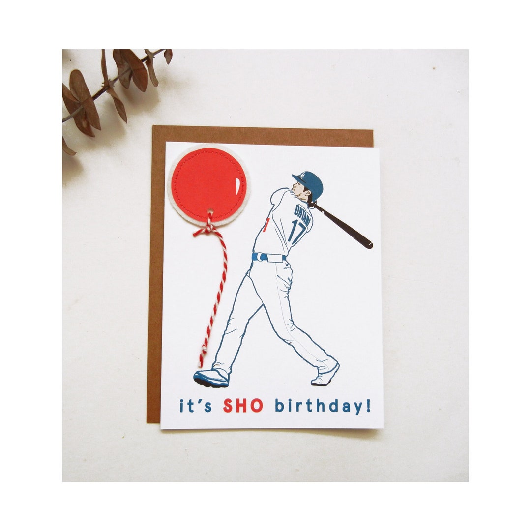 Shohei Ohtani Baseball Player Printed Illustration Card / Los Angeles ...