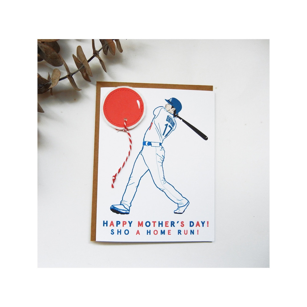 Shohei Ohtani Mother's Day Baseball Player Printed Illustration Card ...