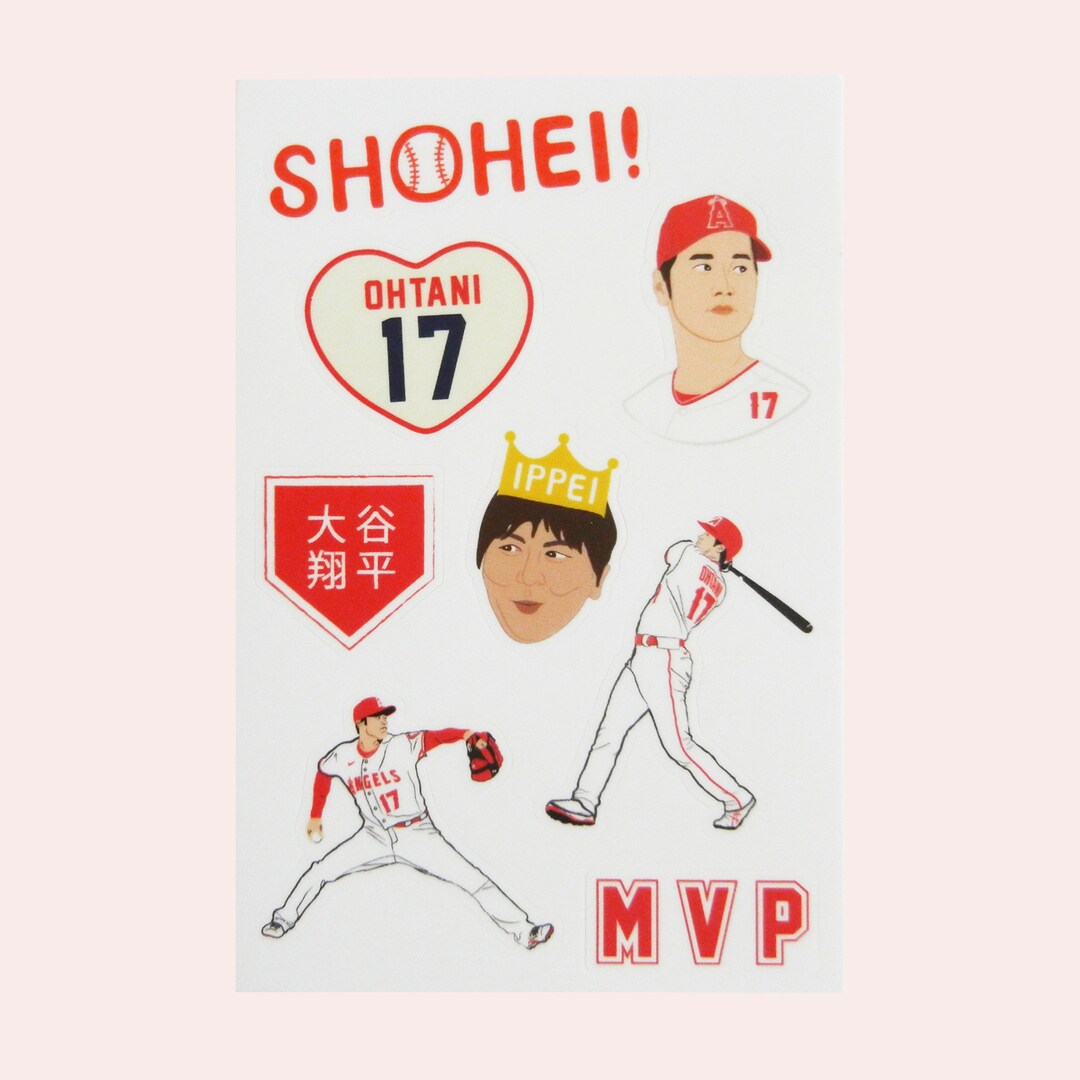 Shohei Ohtani Vinyl Original Illustrations Sticker Sheet / - Etsy