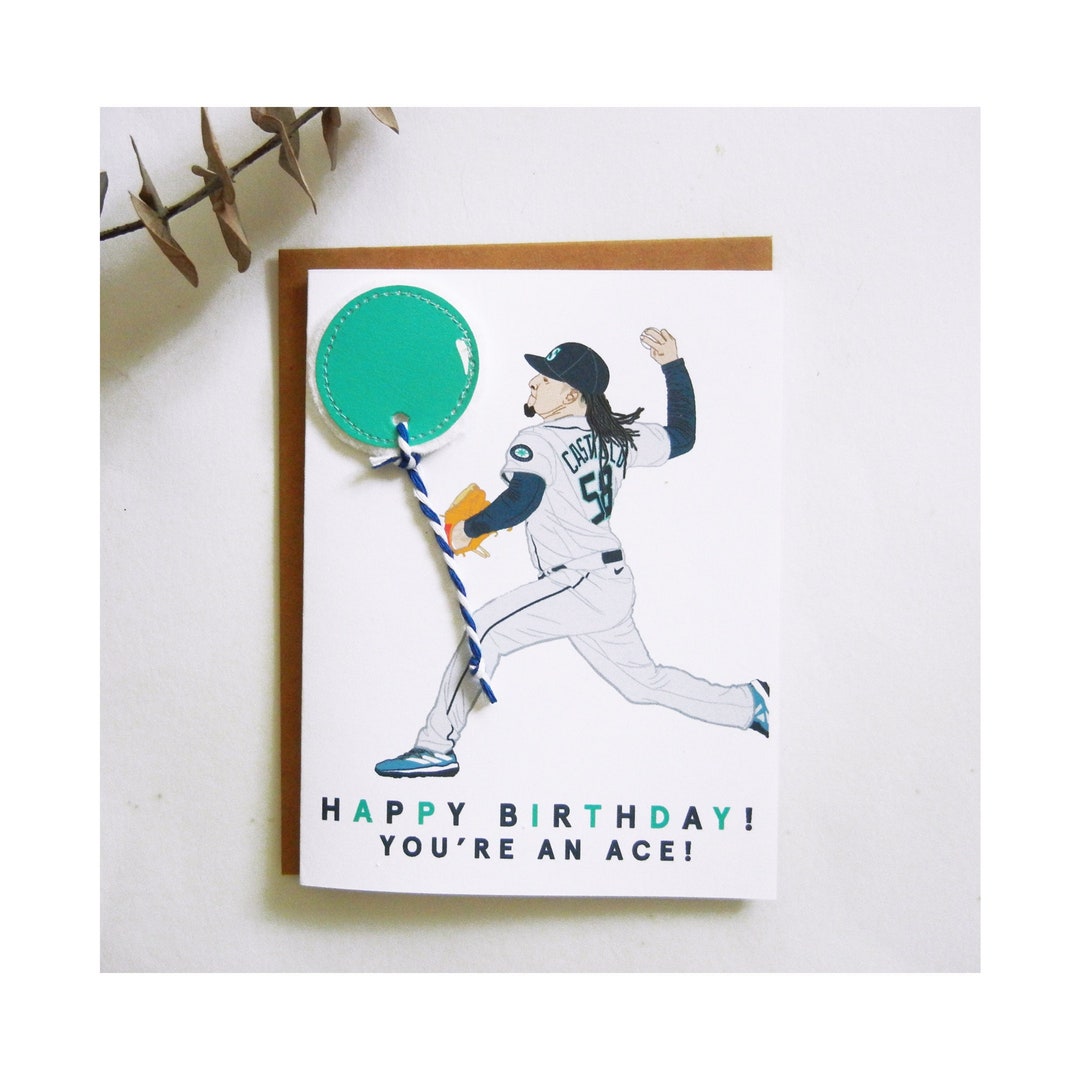 Luis Castillo Baseball Player Illustration Printed Card /seattle ...