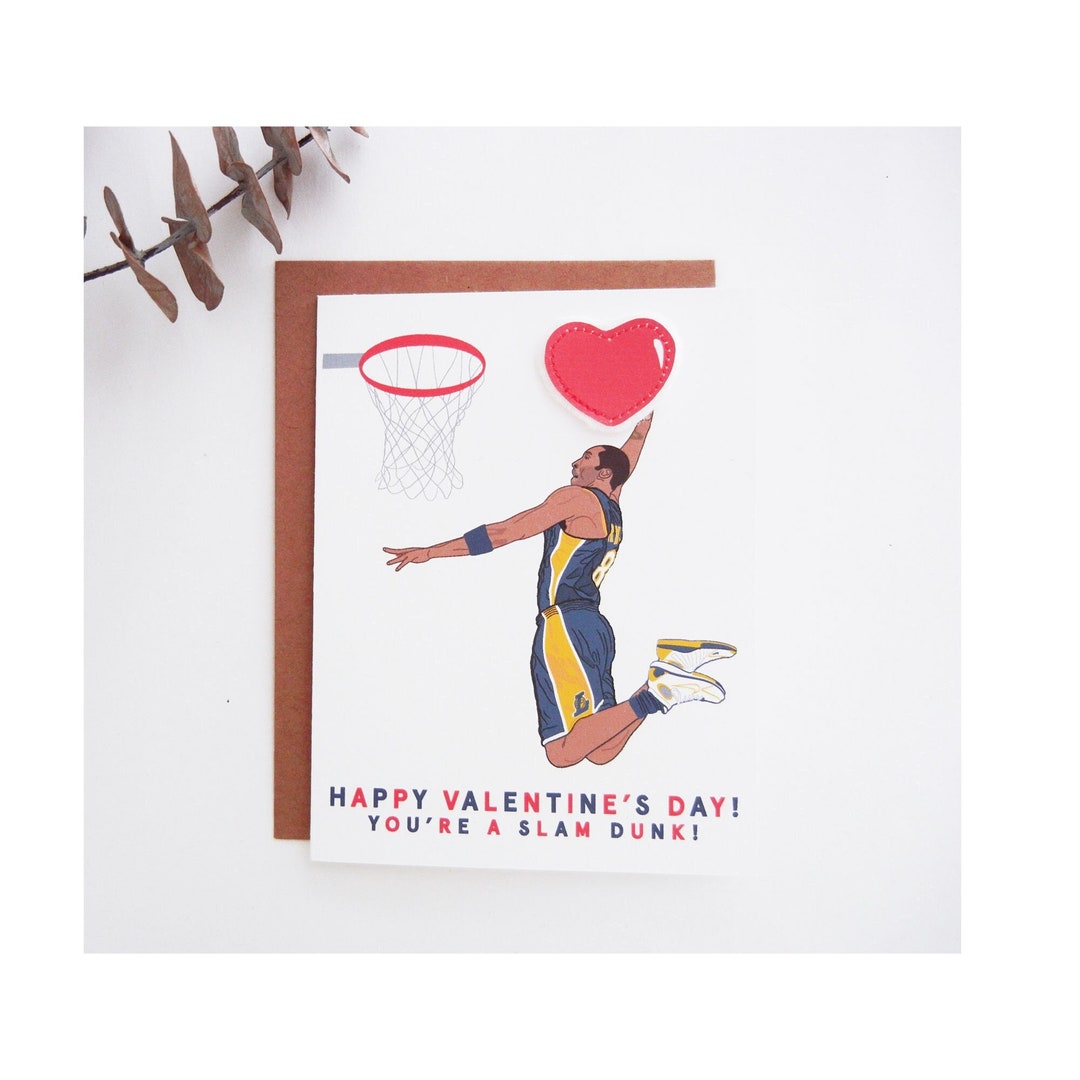 Kobe Bryant Valentine's Day Illustration Card / Los Angeles Lakers ...