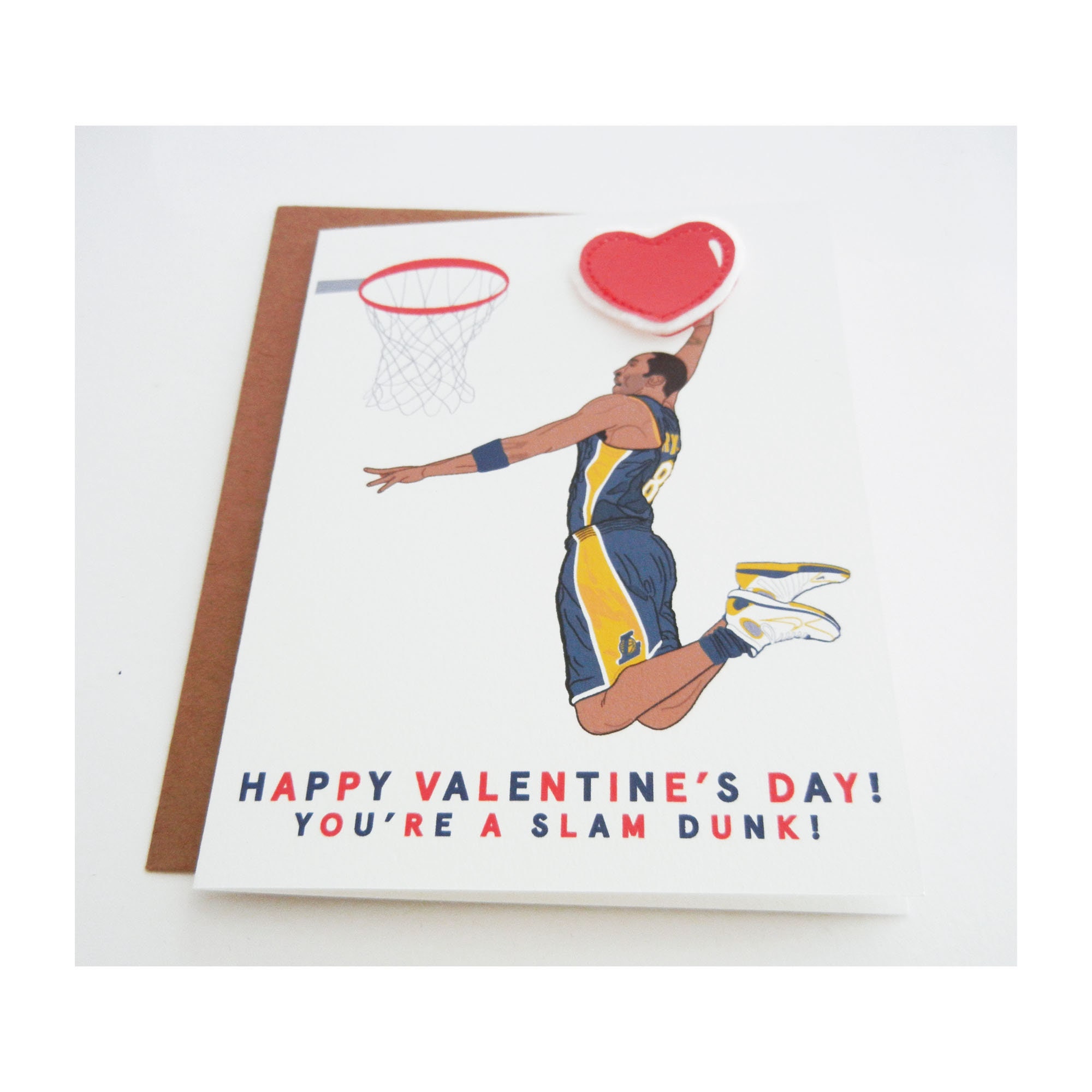 Kobe Bryant Valentine's Day Illustration Card / Los - Etsy