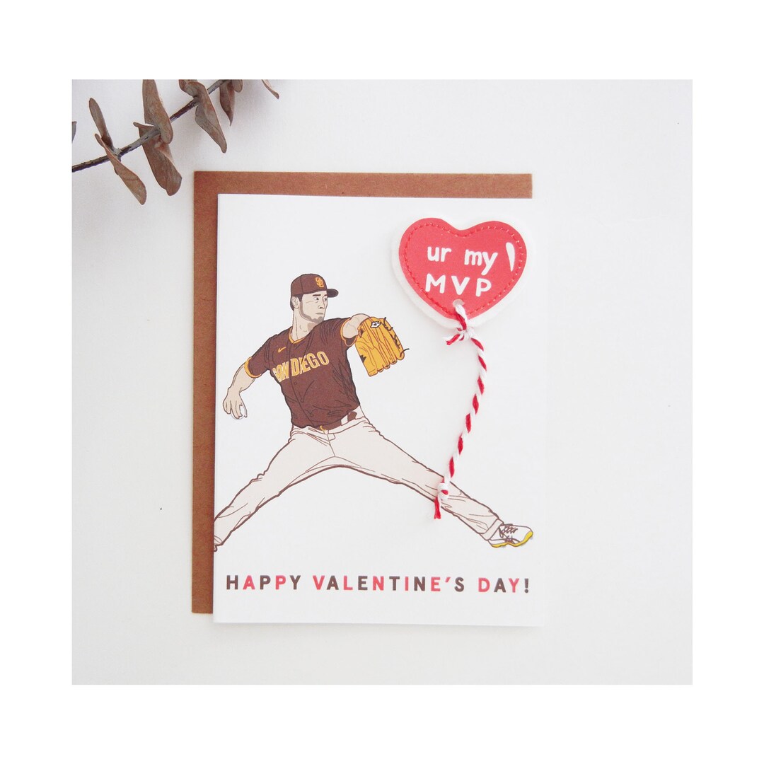 Yu Darvish Valentine's Day Baseball Player Original Illustration Card ...