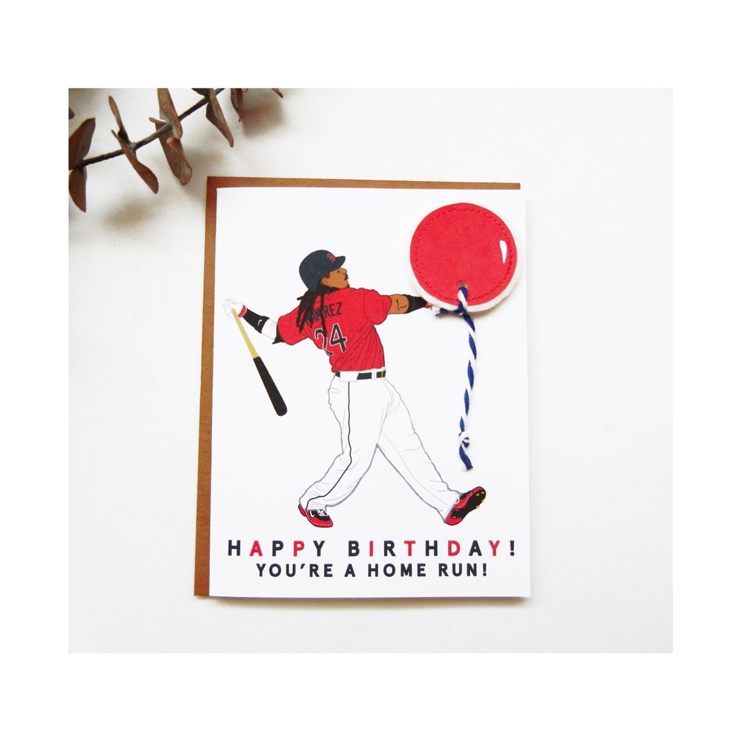Manny Ramirez Baseball Player Illustration Printed Card / Boston Red ...