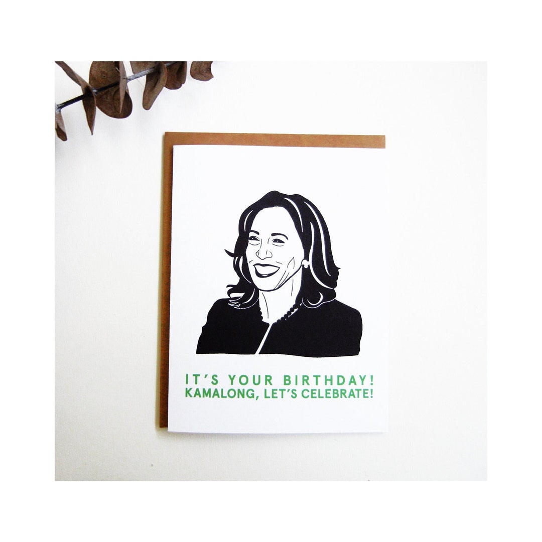 Kamala Harris Original Illustration Printed Birthday Card // Vice ...