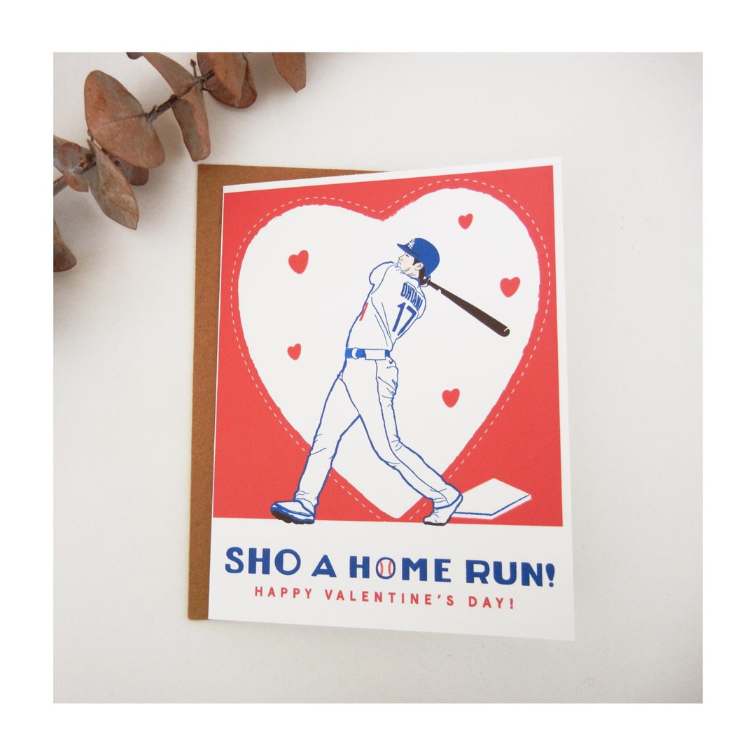Shohei Ohtani Valentine's Day Baseball Player Illustration Card / SHO A ...