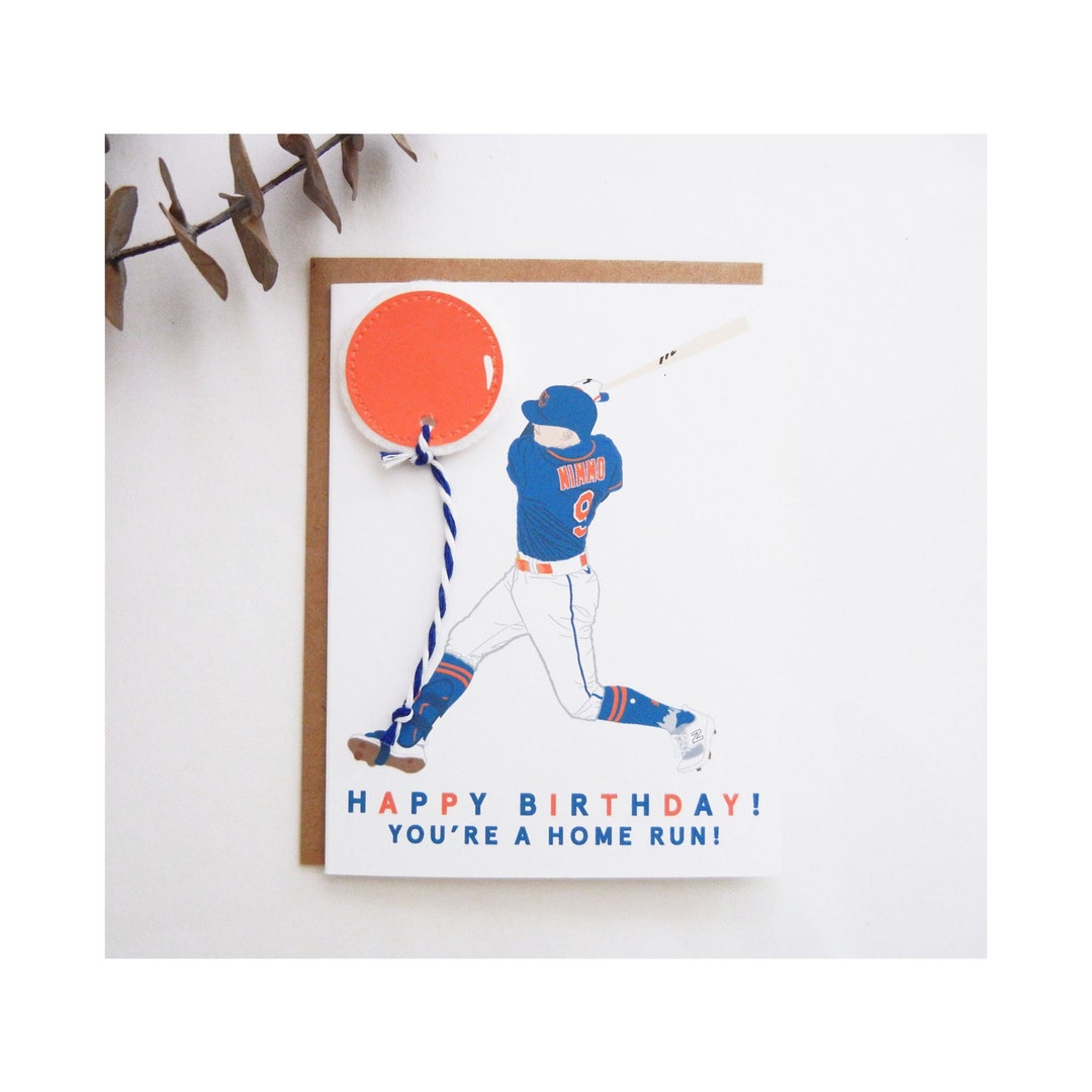 Brandon Nimmo New York Mets Baseball Player Original Illustration Card ...