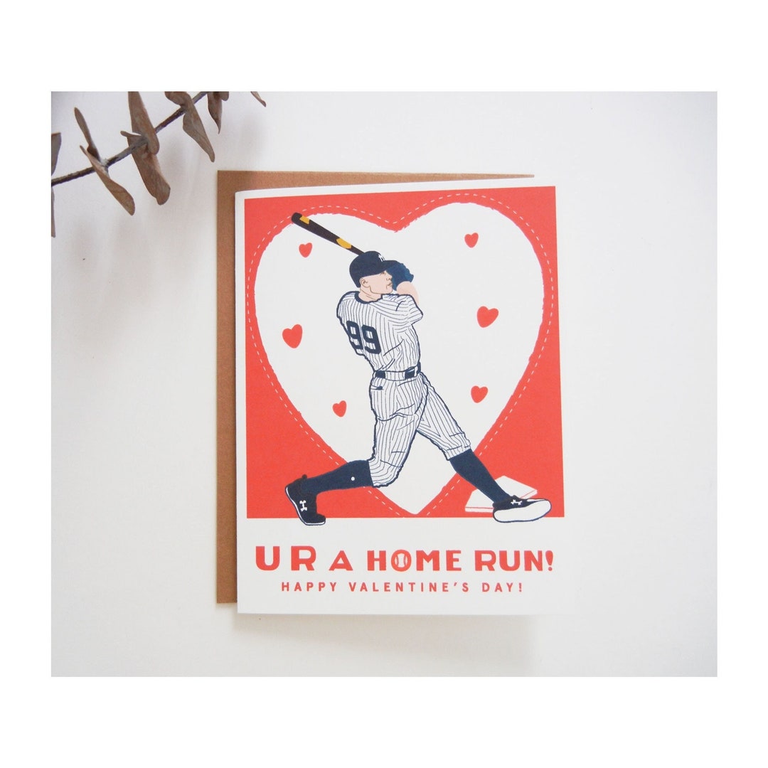 Aaron Judge Valentine's Day Baseball Player Illustration Card / UR a ...